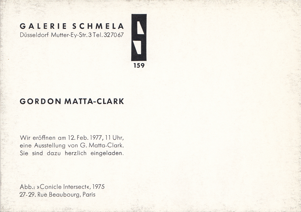 Gordon Matta-Clark – L'Arengario Studio Bibliografico